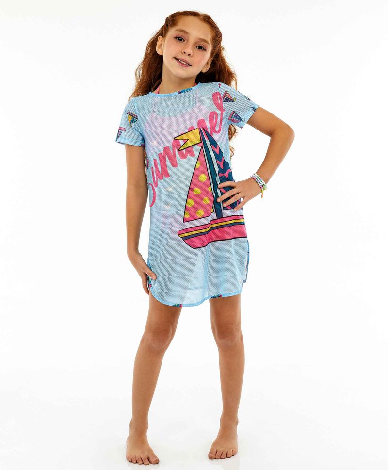 Saída Infantil Racing Camisetão Barquinho