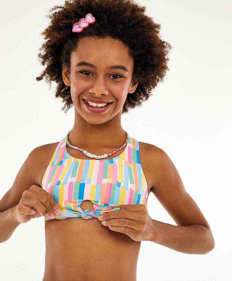 Biquíni Infantil Itália 3 Peças Brush
